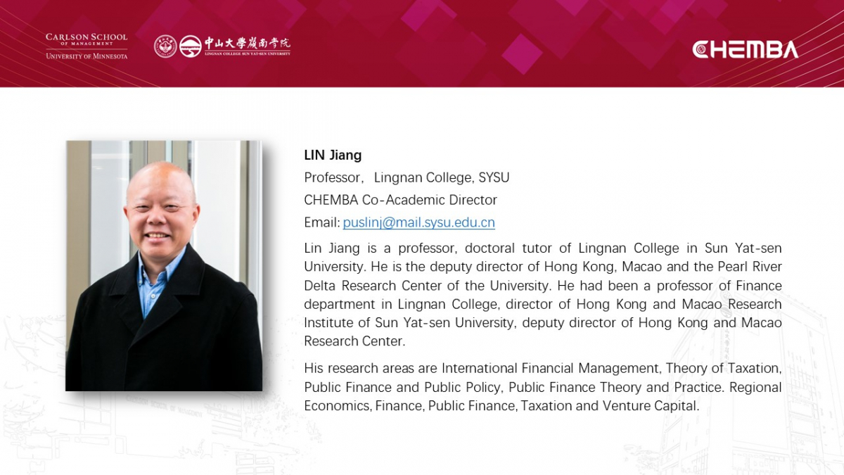 Carlson School of Management, UMN - Lingnan College, SYSU Admin Team | 中山大学岭南学院中美EMBA项目